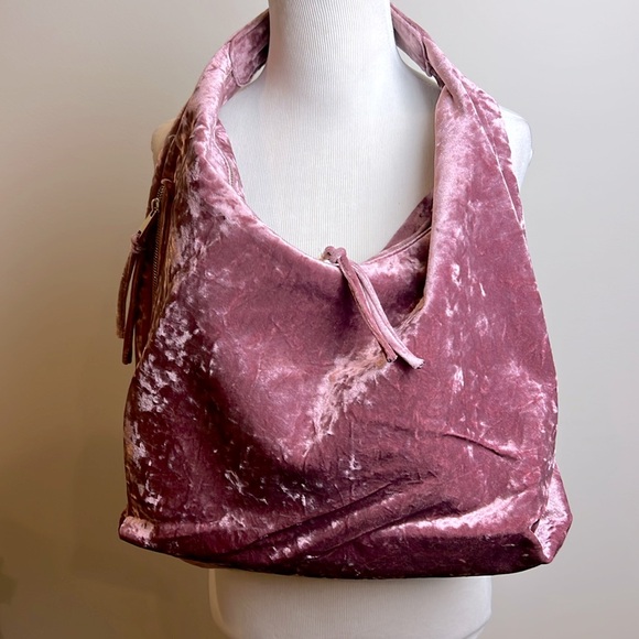 Tabitha Webb | Bags | New Tabitha Webb Crushed Velvet Rose Hobo Bag ...